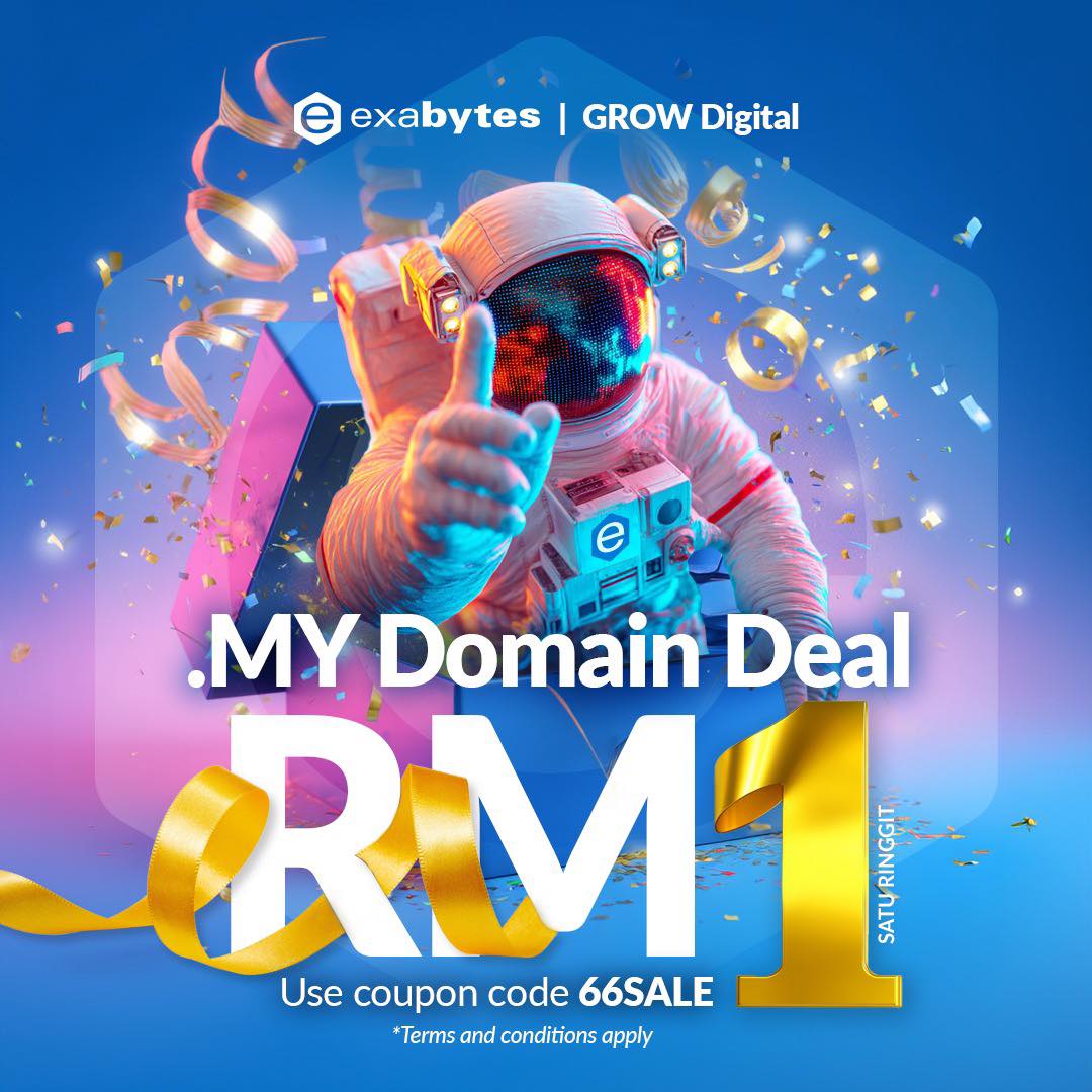 Tawaran Istimewa Minggu Ini: Daftar Domain .MY Serendah RM1! - Bootcamp Programs by Kyogo.my
